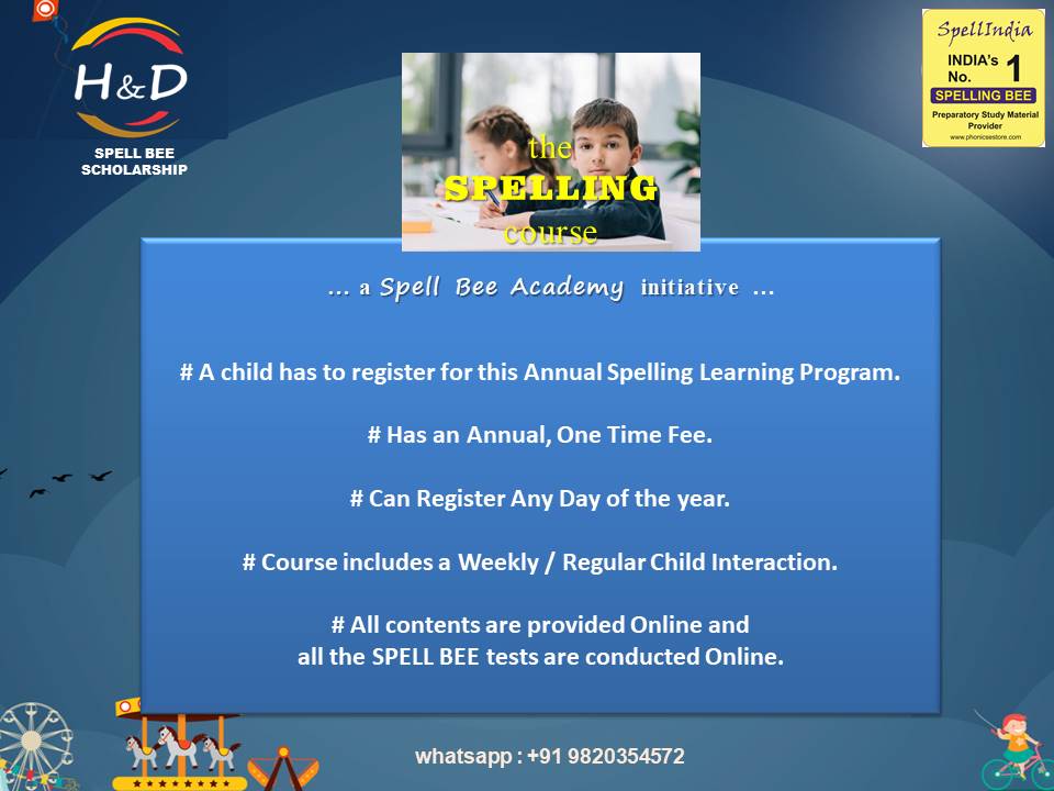 The Spelling Course Spell Bee Word List Competition Test The Spelling Course Spell Bee Word List Competition Test